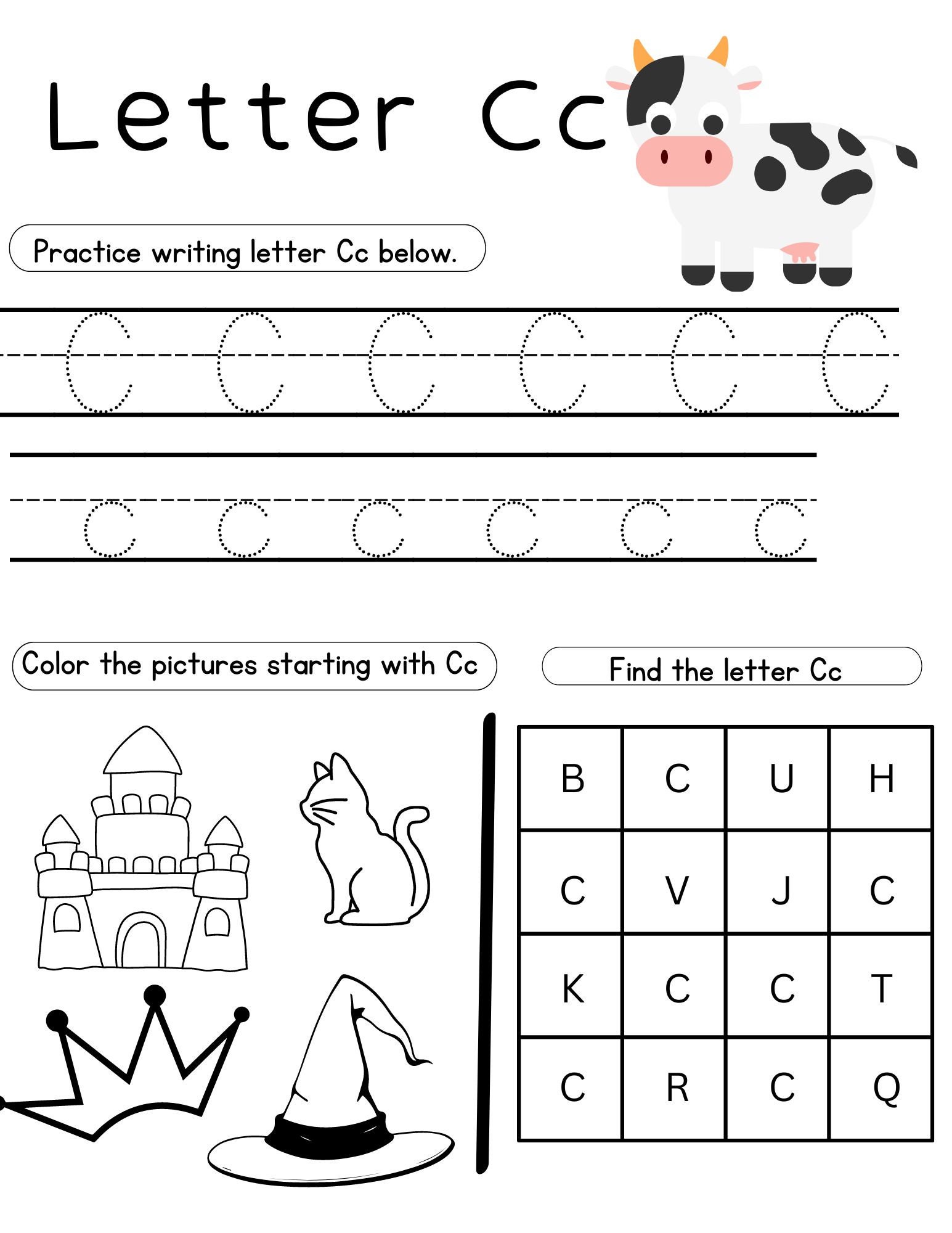 Trace & Color Alphabet Worksheets - Etsy