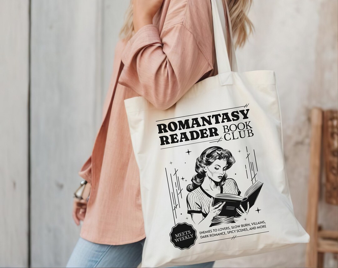 Romantasy Reader Book Club Tote Bag: Book Lover Gift - Etsy