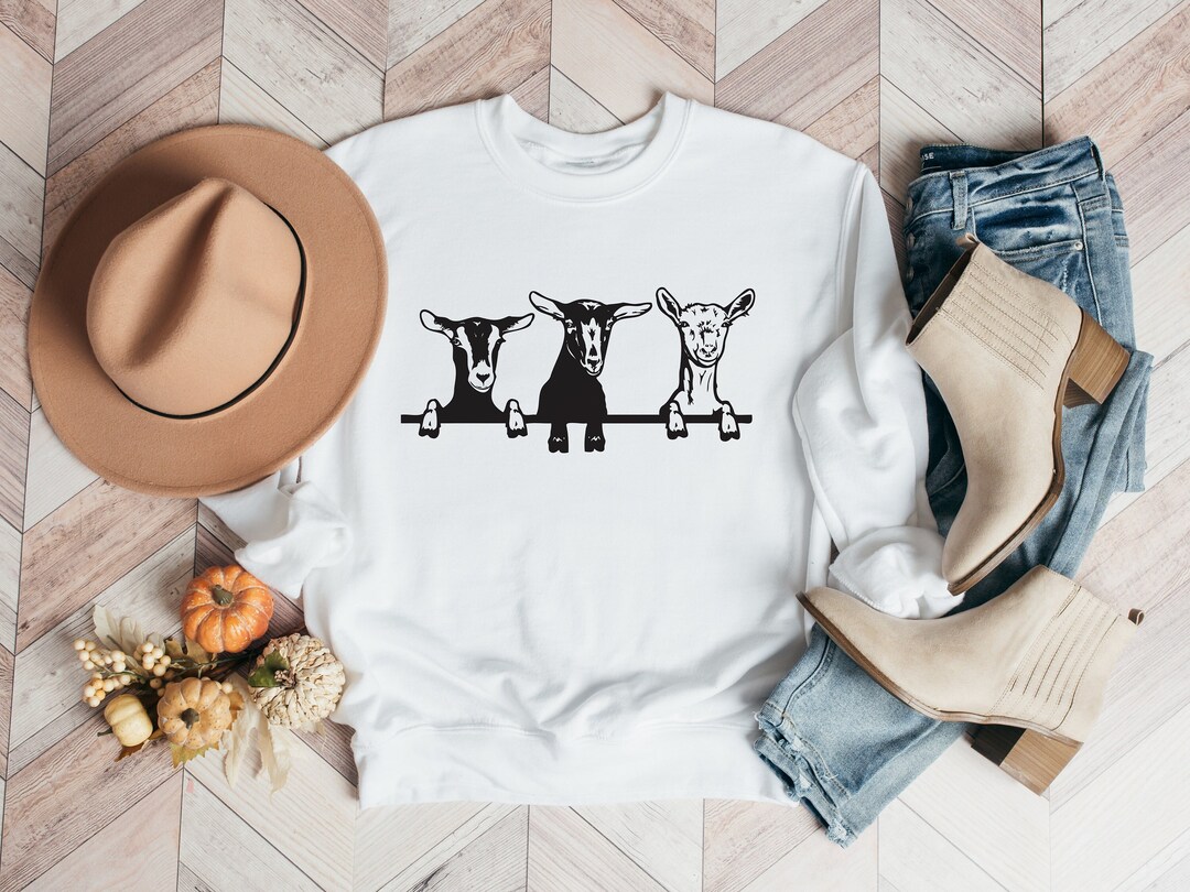 Goats Shirts, Cute Goats Sweatshirt, Funny Goat Shirt, Farm Animal ...