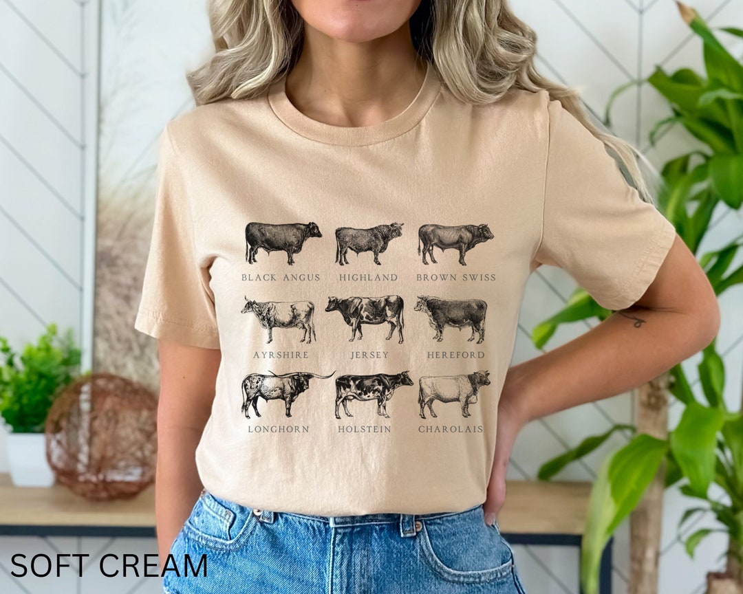 Cow Shirt, Farm Animal Shirt, Farm Girl Cow Shirt, Vintage Western Wear ...