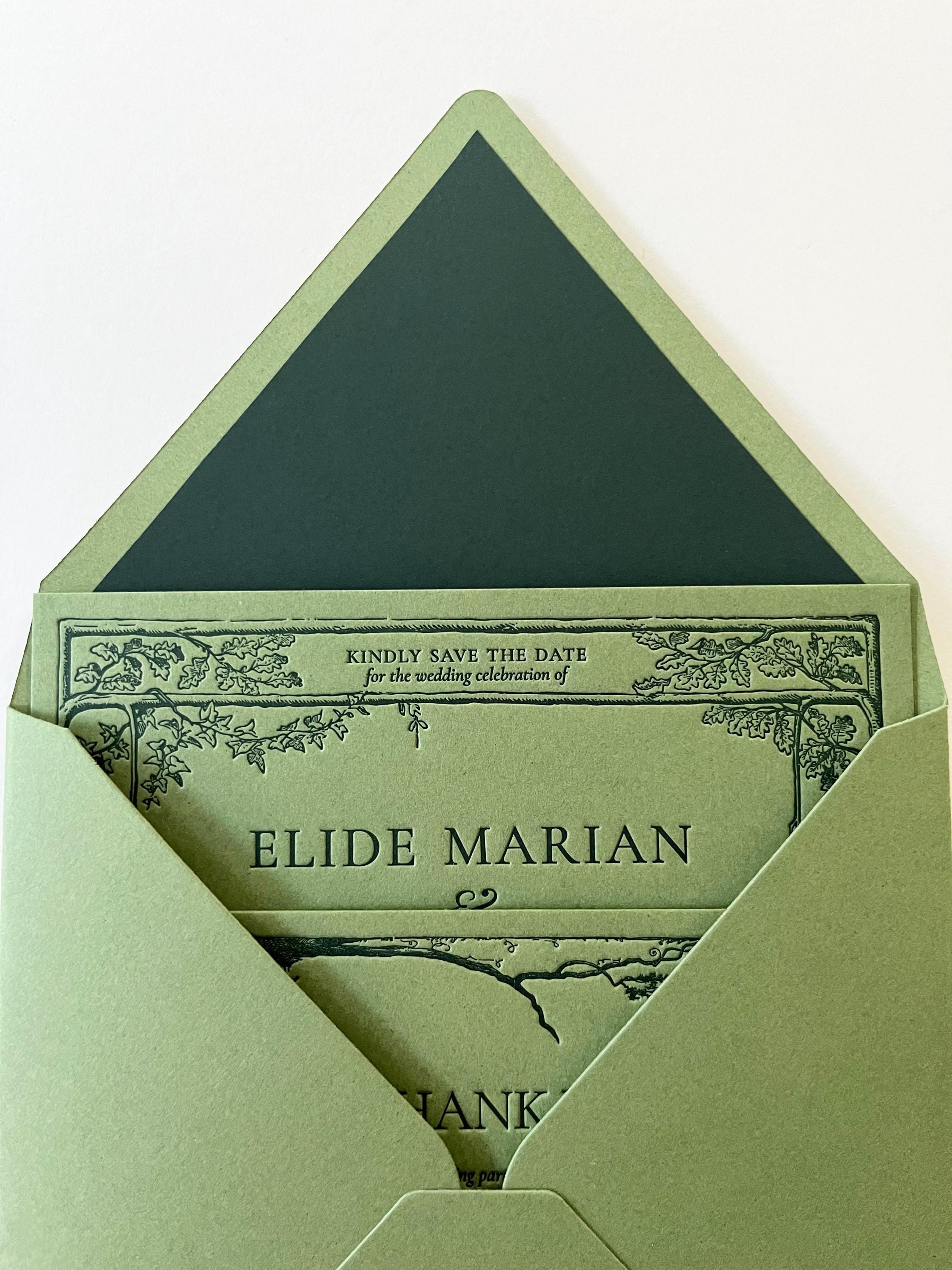 Letterpress Wedding Invitations - Etsy