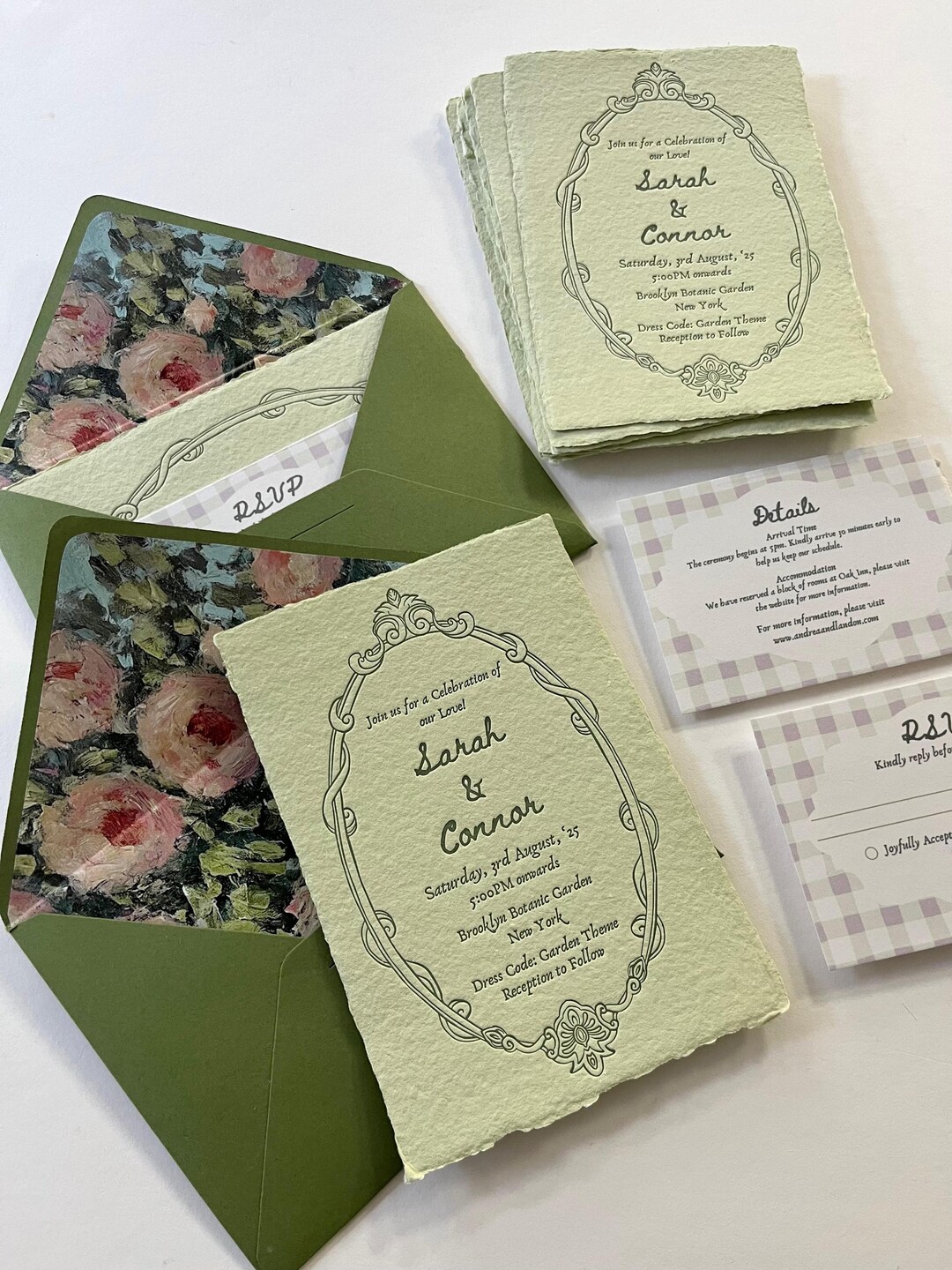 Letterpress Wedding Invitations - Etsy