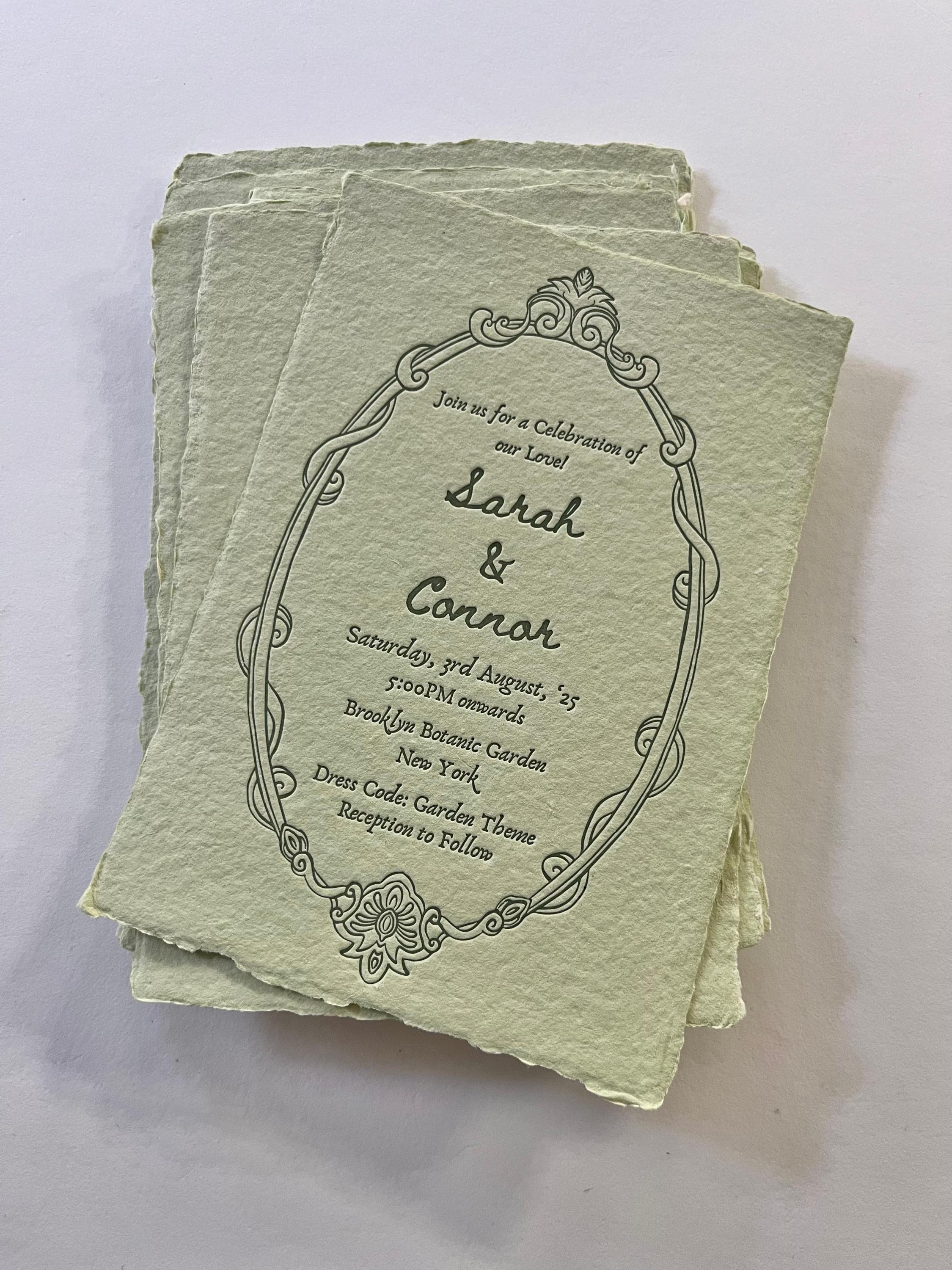 Letterpress Wedding Invitations - Etsy