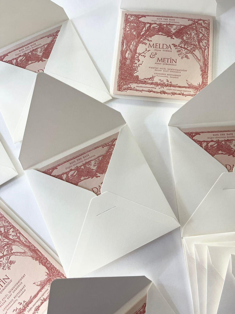 Letterpress Wedding Invitations - Etsy