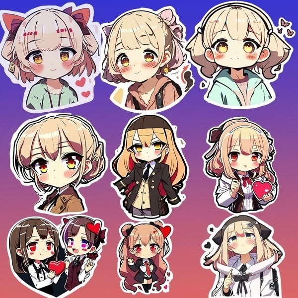 Anime Background Stickers - Etsy