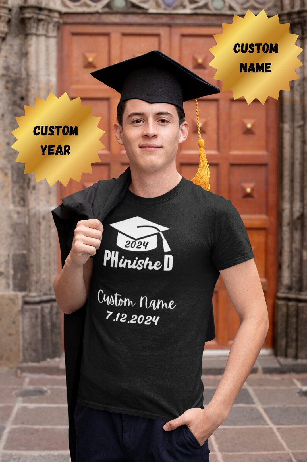 Funny Custom Phd Doctor T-shirt, Personalized Phinished T-shirt,new ...