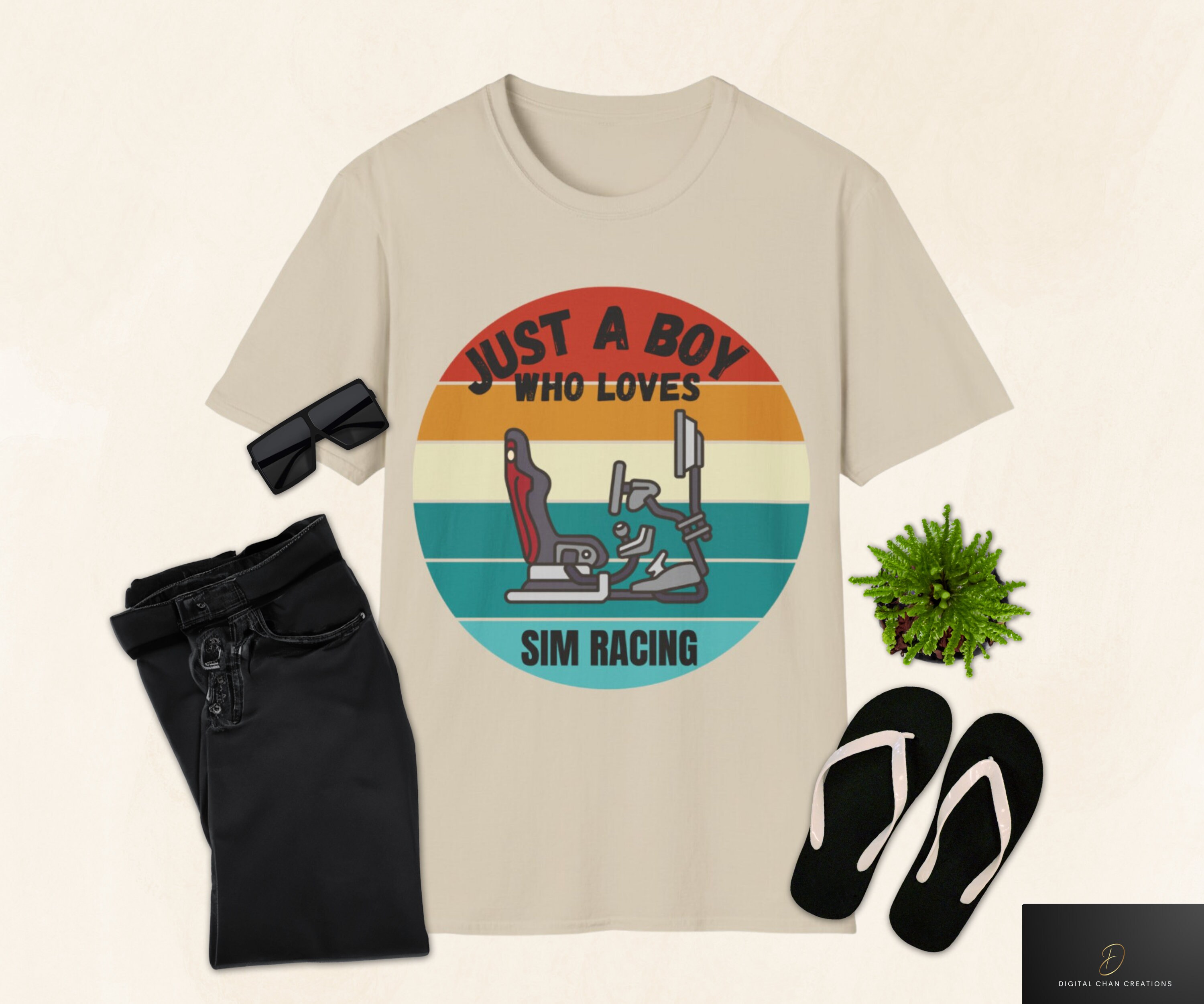 Just A Boy Sim Racing Shirt, Simulator Cockpit Esports Racer Experience ...