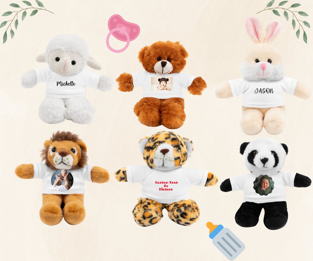 Personalized Custom Stuffed Animal Toy Custom Photo Teddy Bear Plush ...