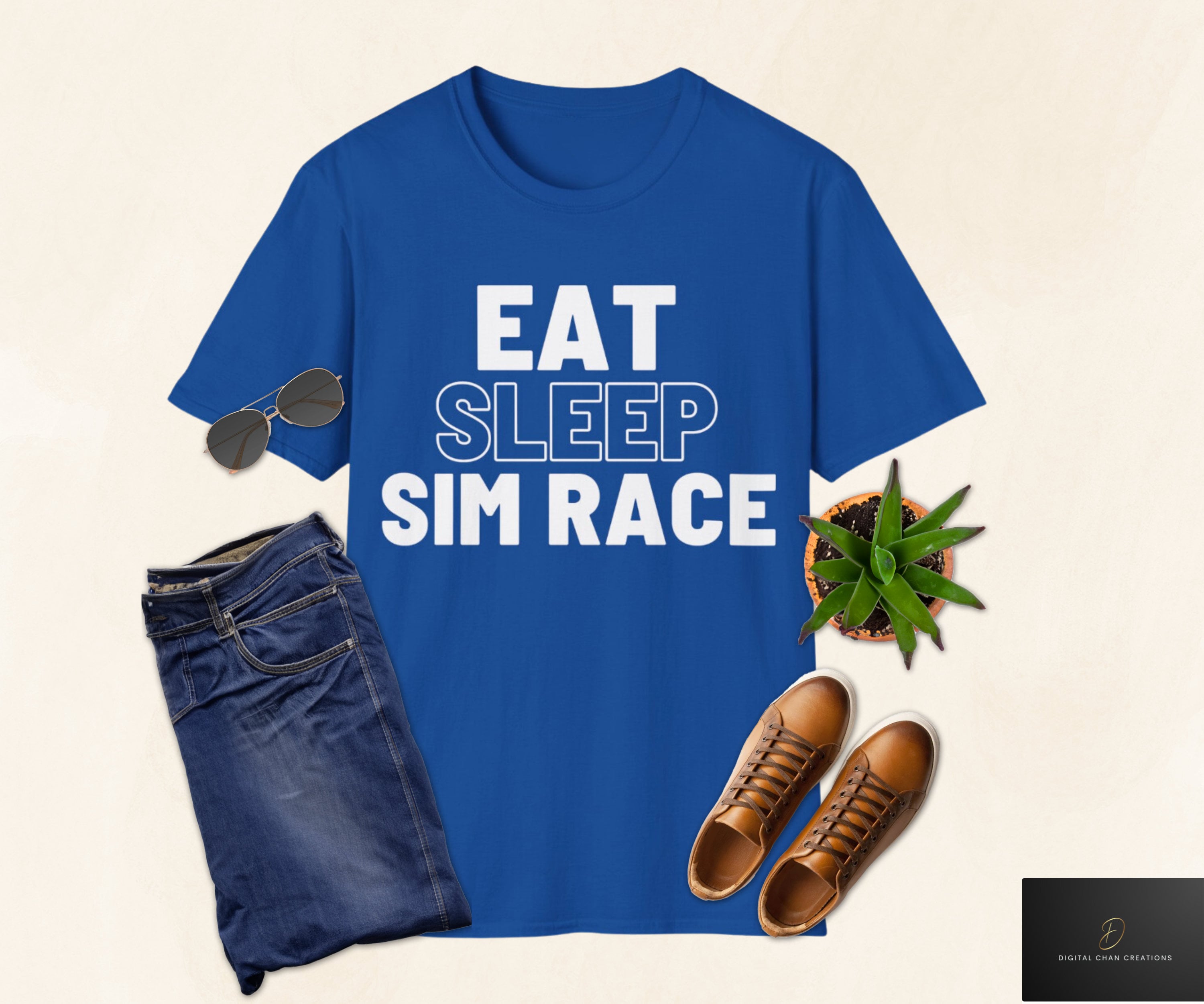 Eat Sleep Sim Race Shirt, Simulator Cockpit Esports Racer Experience ...