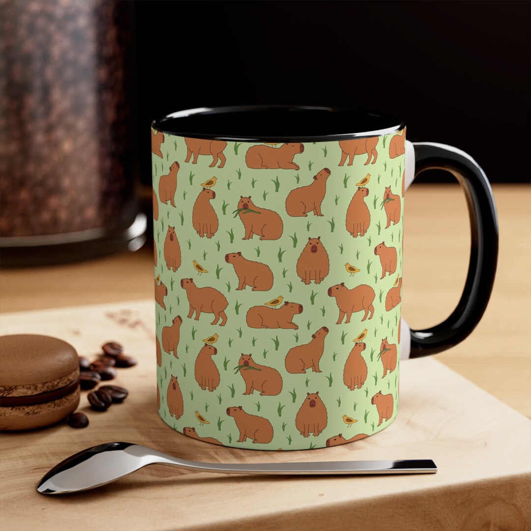 Cute Capybara 11oz Mug, Adorable Capybara Pattern, Capybara Gift Ideas ...