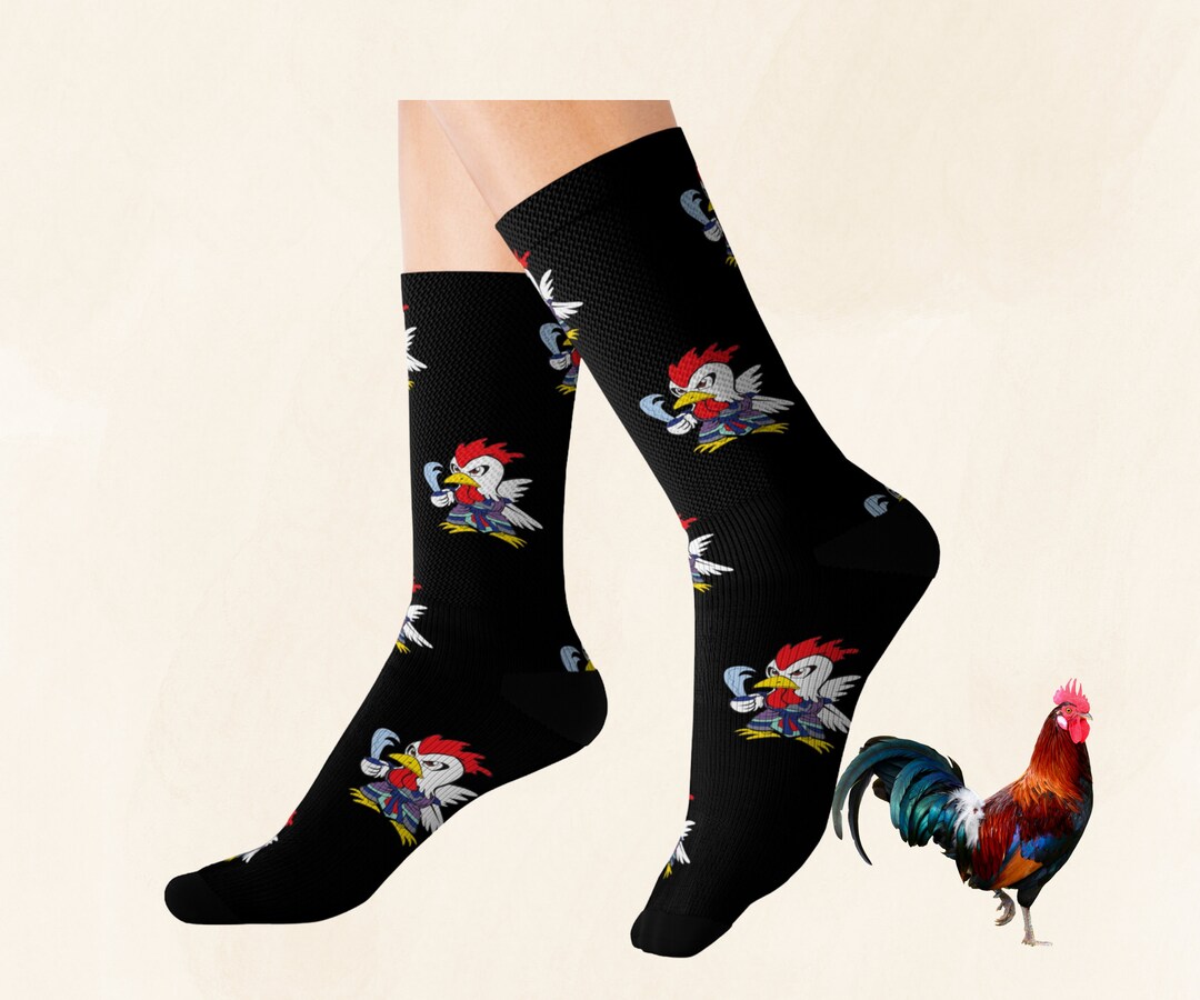 Rooster With Sword Socks, Farm Animals Socks, Chicken Rooster Gifts ...
