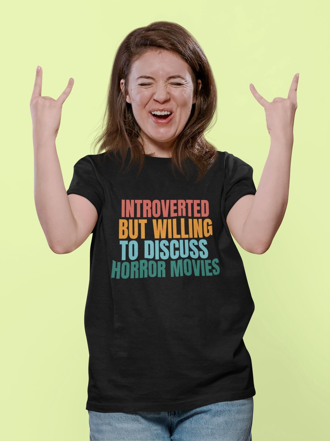 Introverted Horror Movies T-shirt, Willing to Discuss Horror Film Fan ...