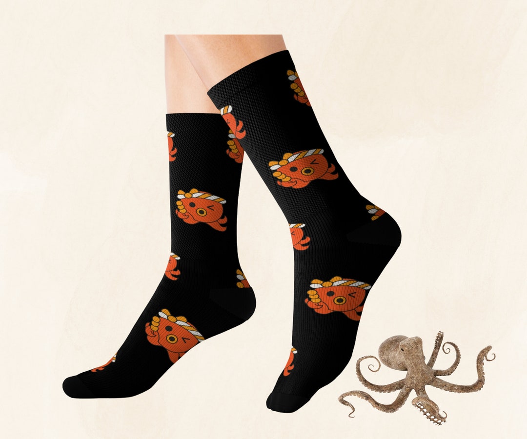 Cute Fun Octopus Socks, Octopus Gift, Ocean Animal Socks, Cozy Crew ...