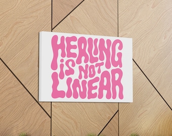 HEALING is Not LINEAR Psychologist Office Decor School Counselor Wall ...