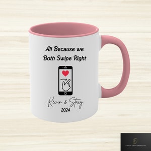 Swiped Right Mug Gift, Custom New Couple Mugs, Personalized Mr and Mrs Coffee Mugs, Husband and ...