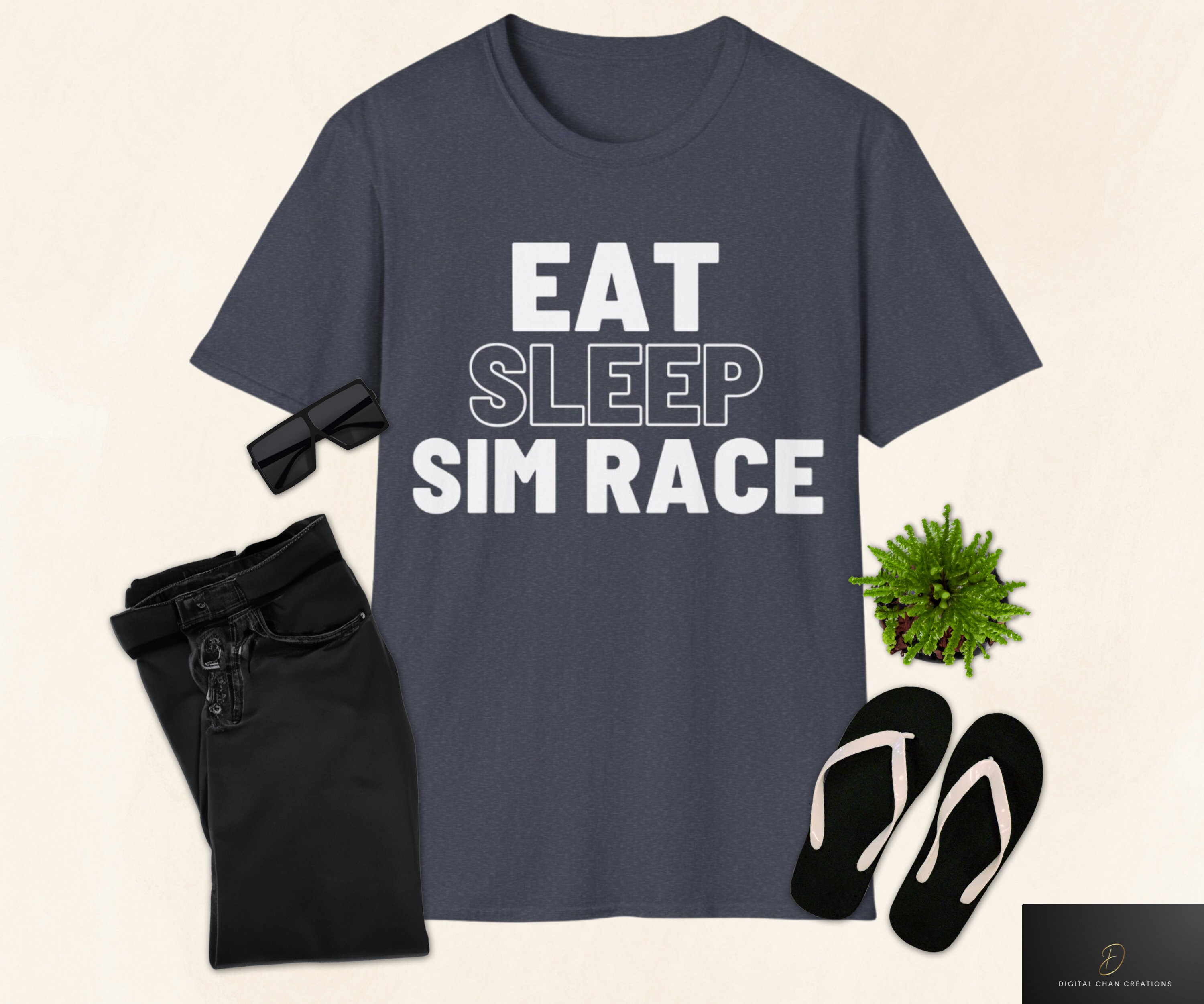 Eat Sleep Sim Race Shirt, Simulator Cockpit Esports Racer Experience ...