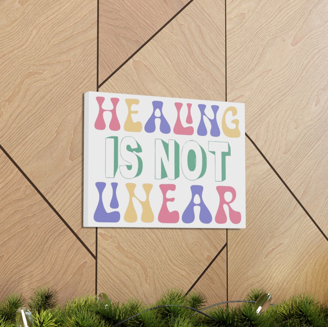 Healing is Not Linear Canvas, Psychologist Office Decor, School ...