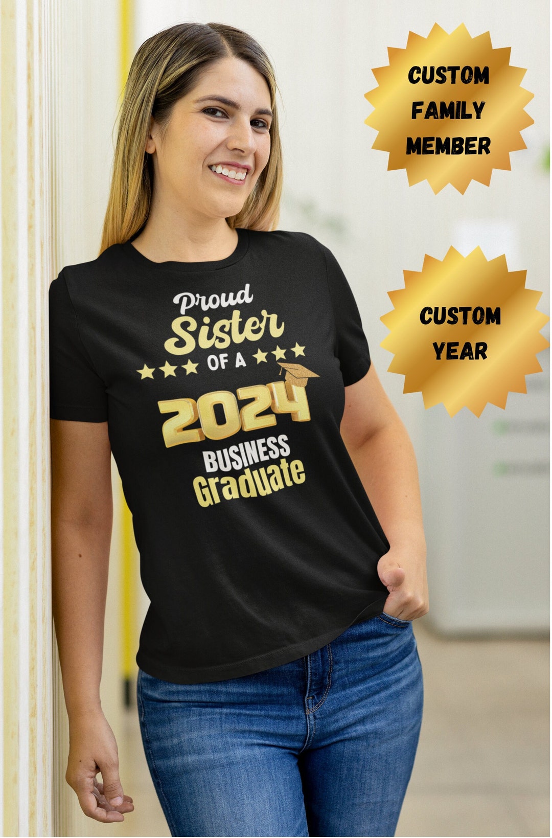 Custom Family Member Business School Graduation Shirt, Personalized ...