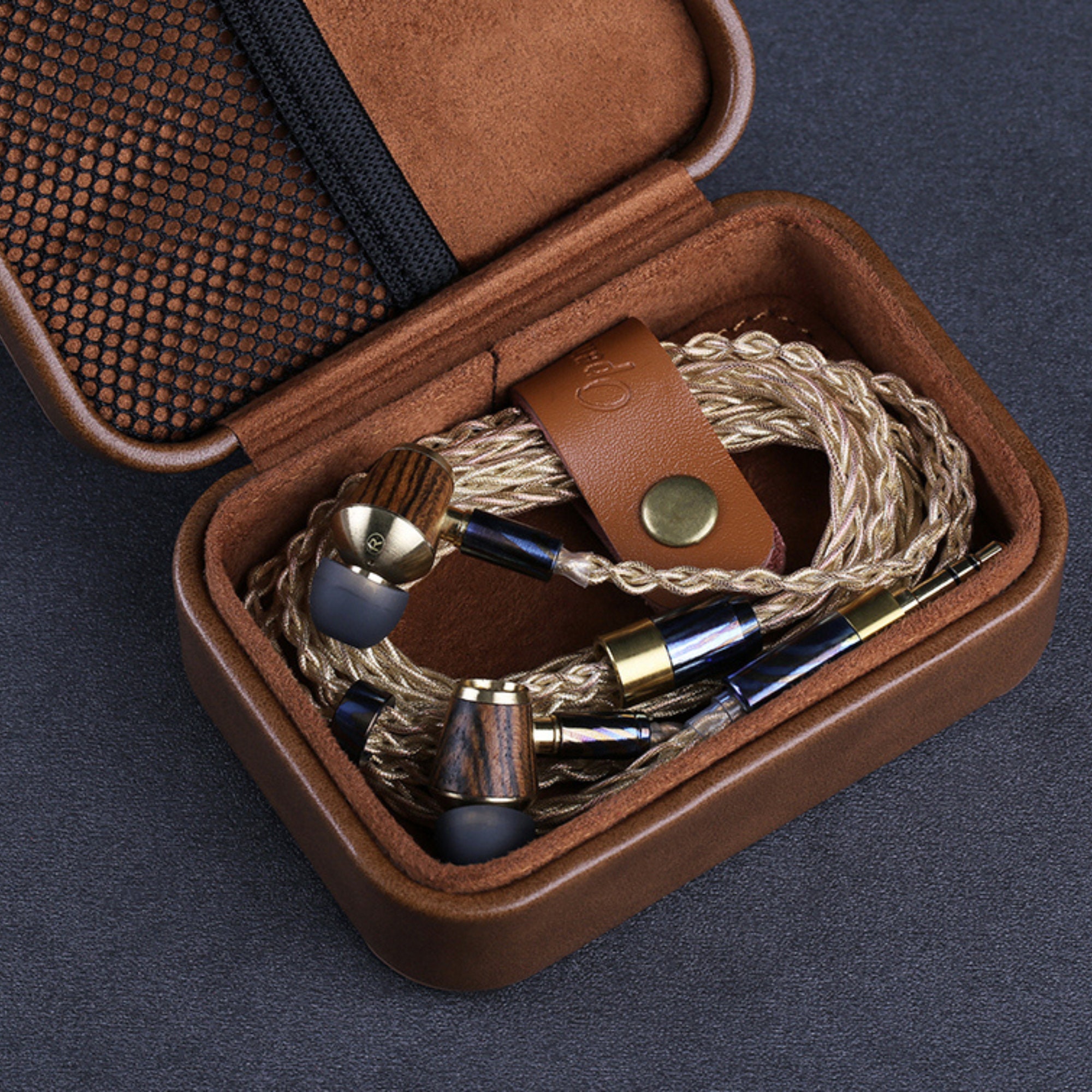 Cable Case / Earphone Case / Bag PU Leather Case for Headphone Earphone ...