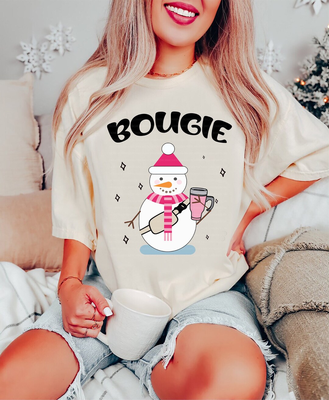 Boojee Snowman PNG, Bougie Tumbler Belt Bag Sublimation Design ...