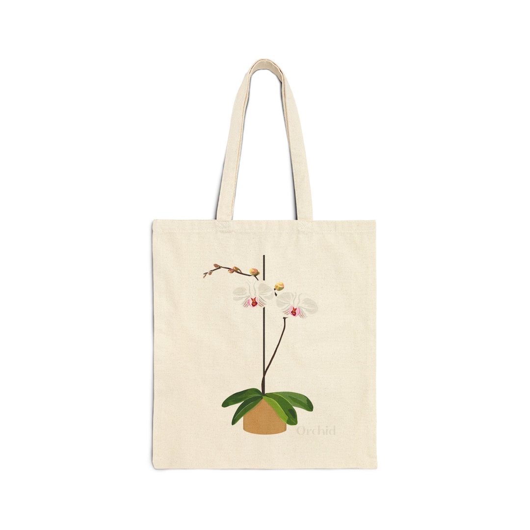 White Orchid Plant and Flower Lover Canvas Tote Bag - Etsy