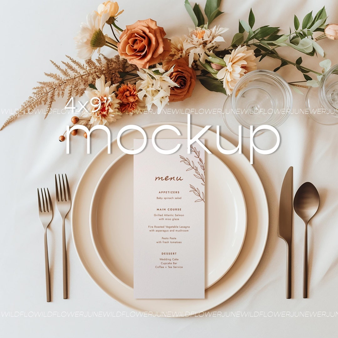 Maqueta de menú de cena de boda, imagen de maqueta de cena, maqueta de ...