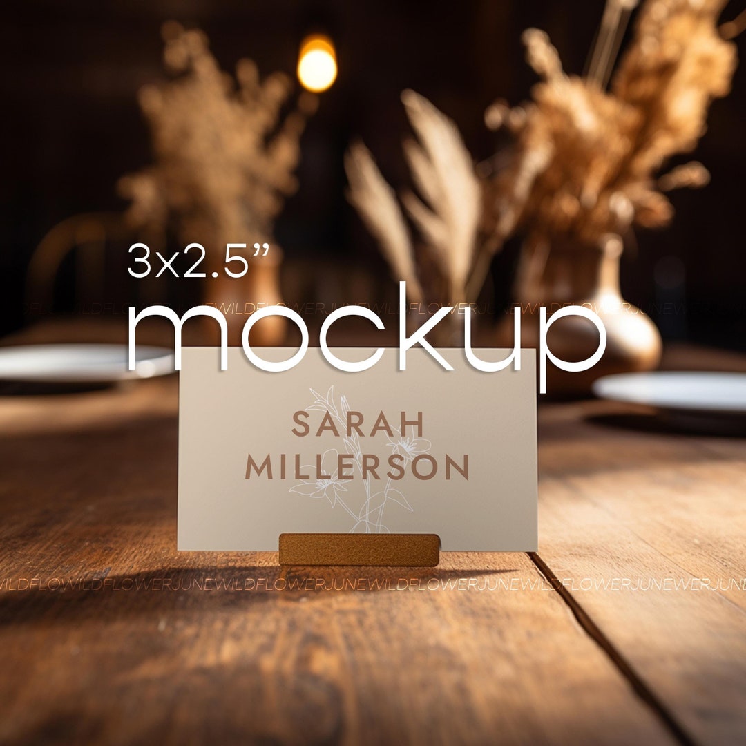 Wedding Place Card Mockup, Rustic Wedding Stationery Mockup, Farmhouse ...