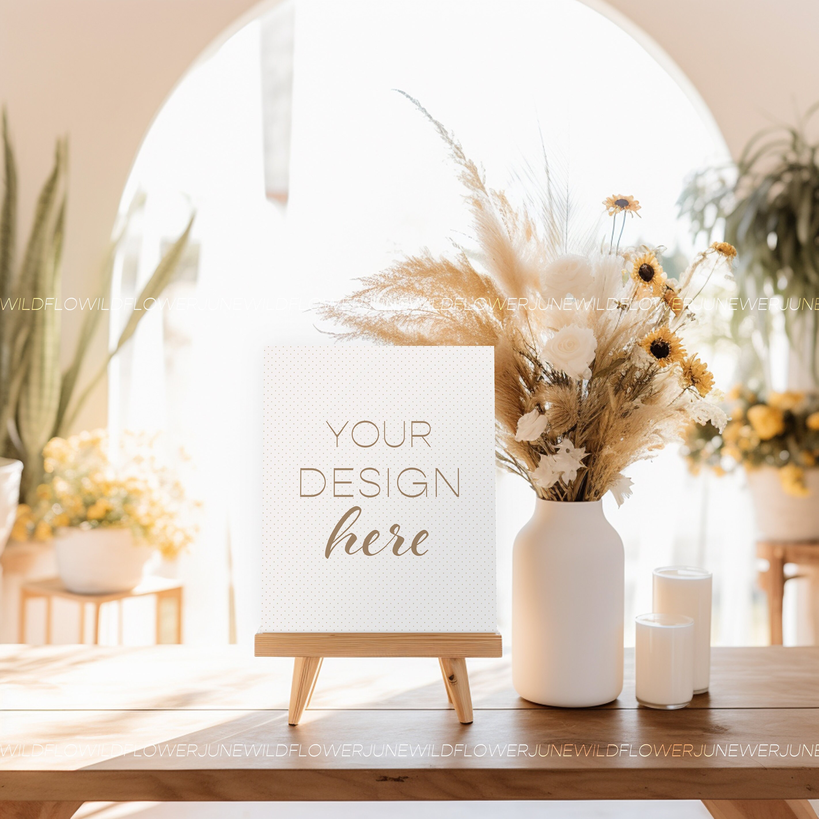 Wedding Sign Mockup, Gift Sign Mockup, 8x10 Sign PSD Mockup, Wedding ...