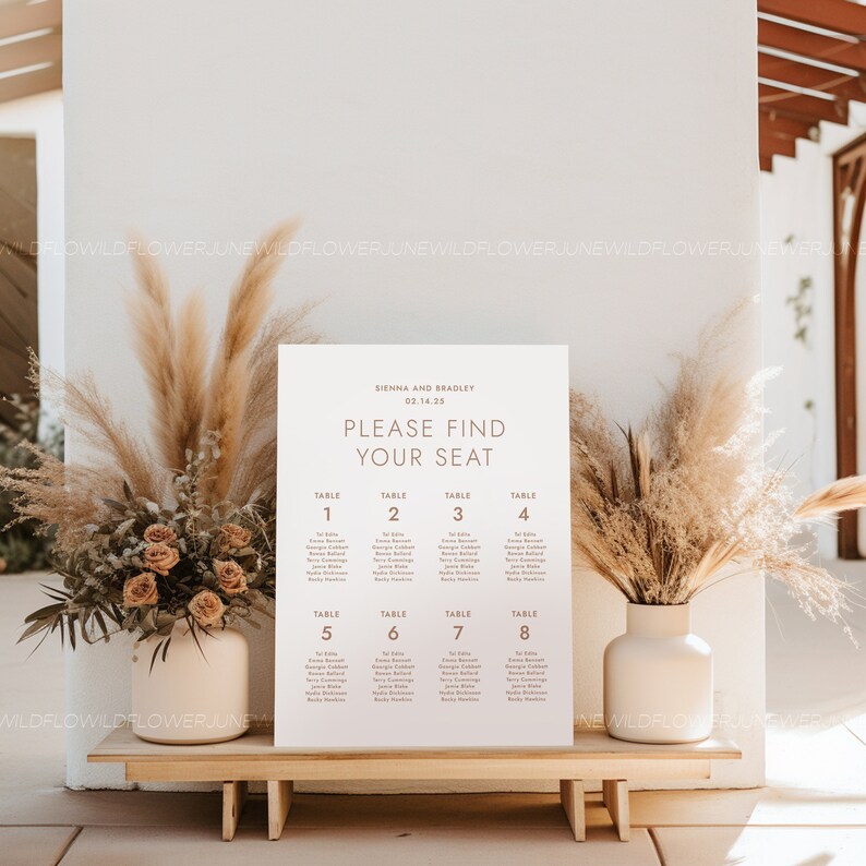 Wedding Welcome Sign Mockup, Seating Chart Mockup, 18x24 Sign PSD ...