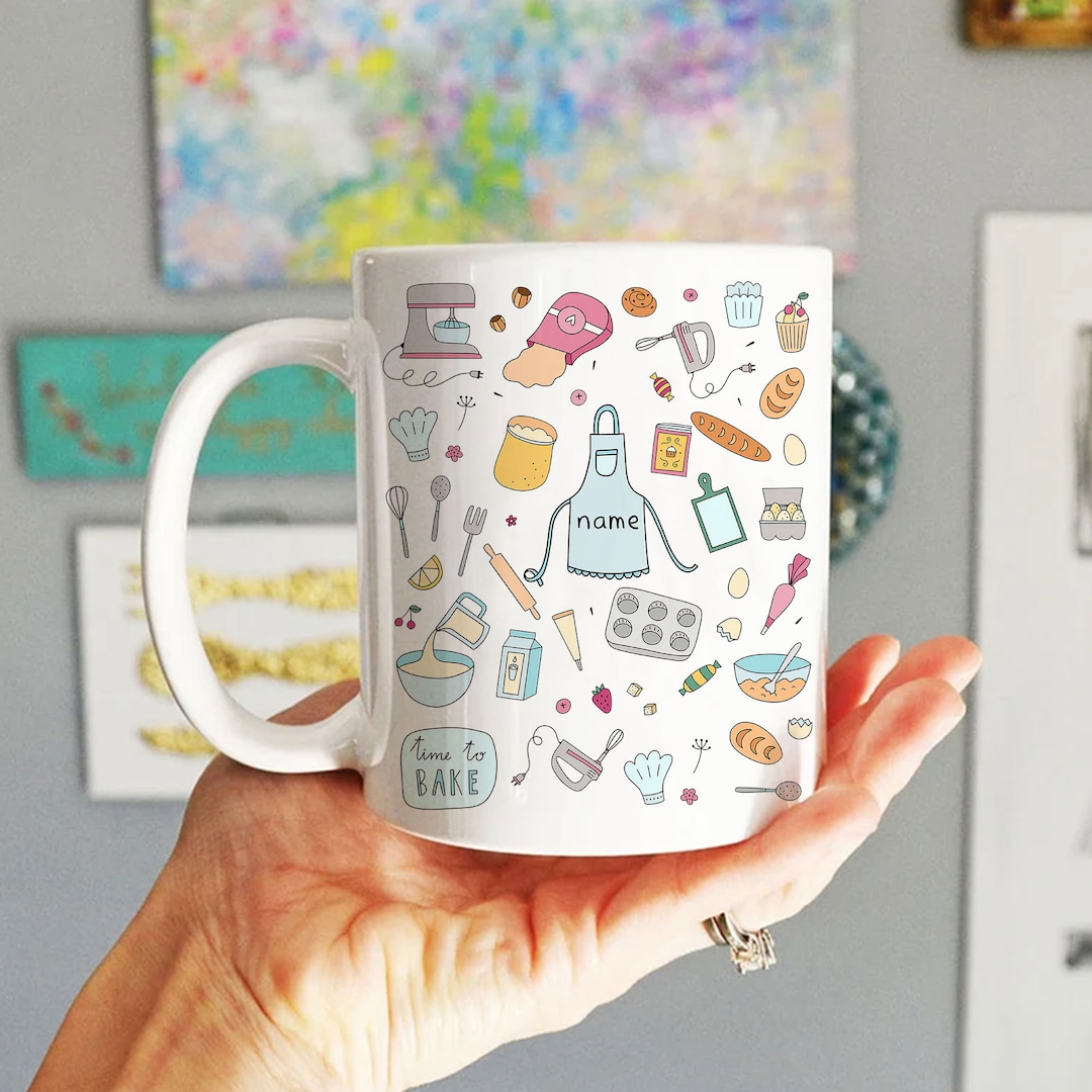 Personalized Baking Mug, Baking/cooking Elements Coffee Mug, Custom ...