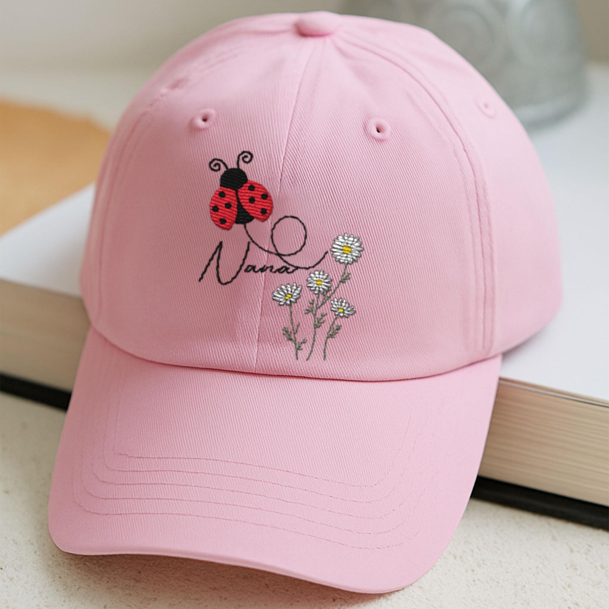 Custom Grandma Embroidered Hat, Grandma Ladybug Embroidered Cap ...
