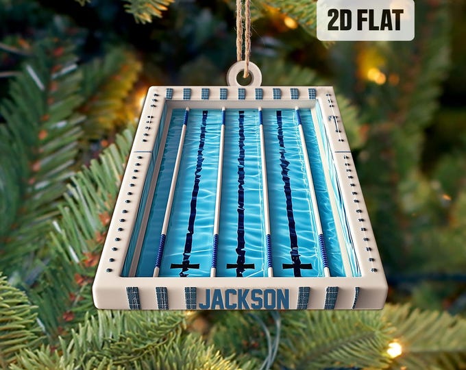 Personalized Swimming Christmas Tree Decor Ornament, Swimmer Christmas ...