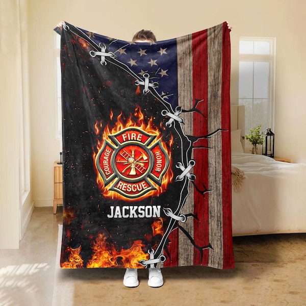 Thin Red Line Blanket - Etsy