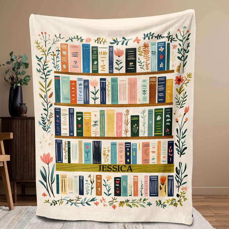 Library Blanket - Etsy