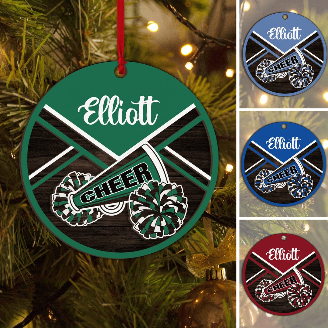 Personalized Cheerleading Layered Wood Ornament, Custom Cheerleader ...