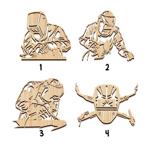 Personalized Welding Layered Wood Ornament, Custom Welder Christmas ...