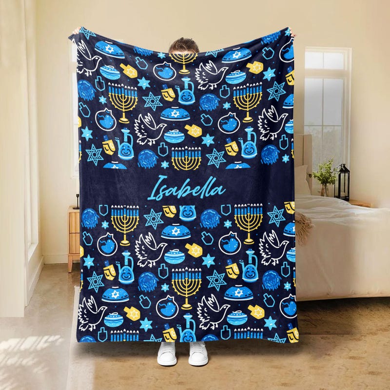 Hanukkah Blanket Fleece - Etsy