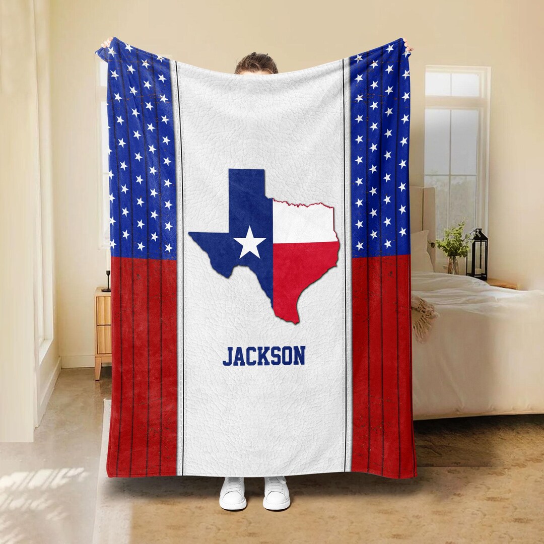 Personalized Texas Blanket, Western Blanket, Custom Name Soft Cozy ...