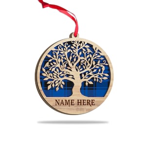 Personalized Tree of Life Layered Wood Ornament, Custom Life Tree ...