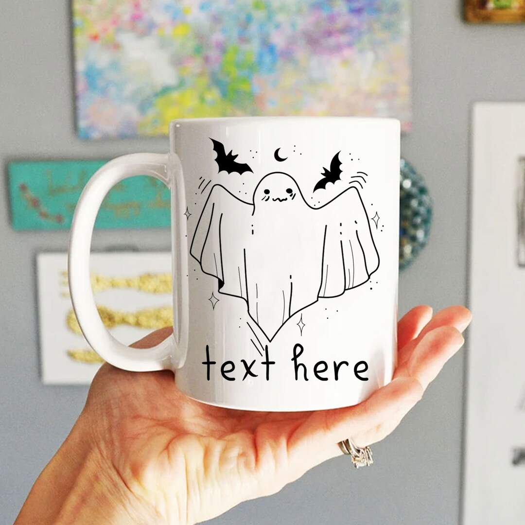 Personalized Ghost Mug Halloween Mugs Spooky Coffee Mug - Etsy