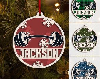 Male Bodybuilder Bodybuilding 2-layer Personalized Laser Cut Wood ...