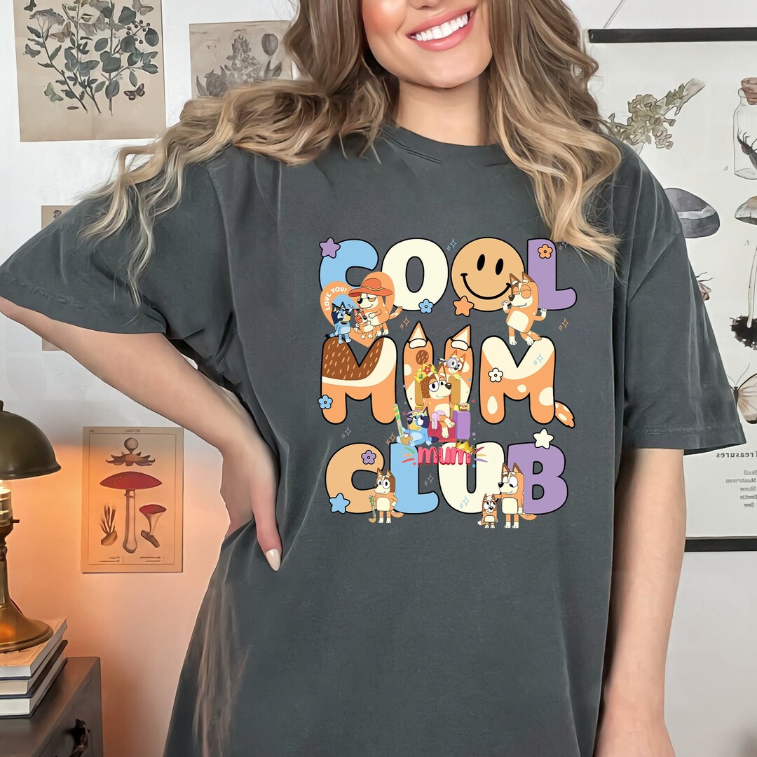 Bluey Cool Mum Club Shirt Queen Chilli Heeler Shirt Bluey - Etsy