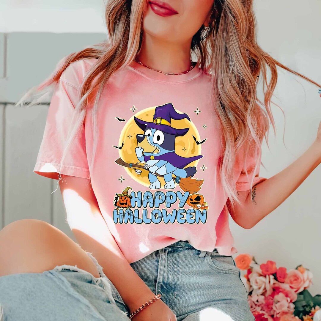 Bluey Happy Halloween Shirt Bluey the Witch Shirt Bluey - Etsy