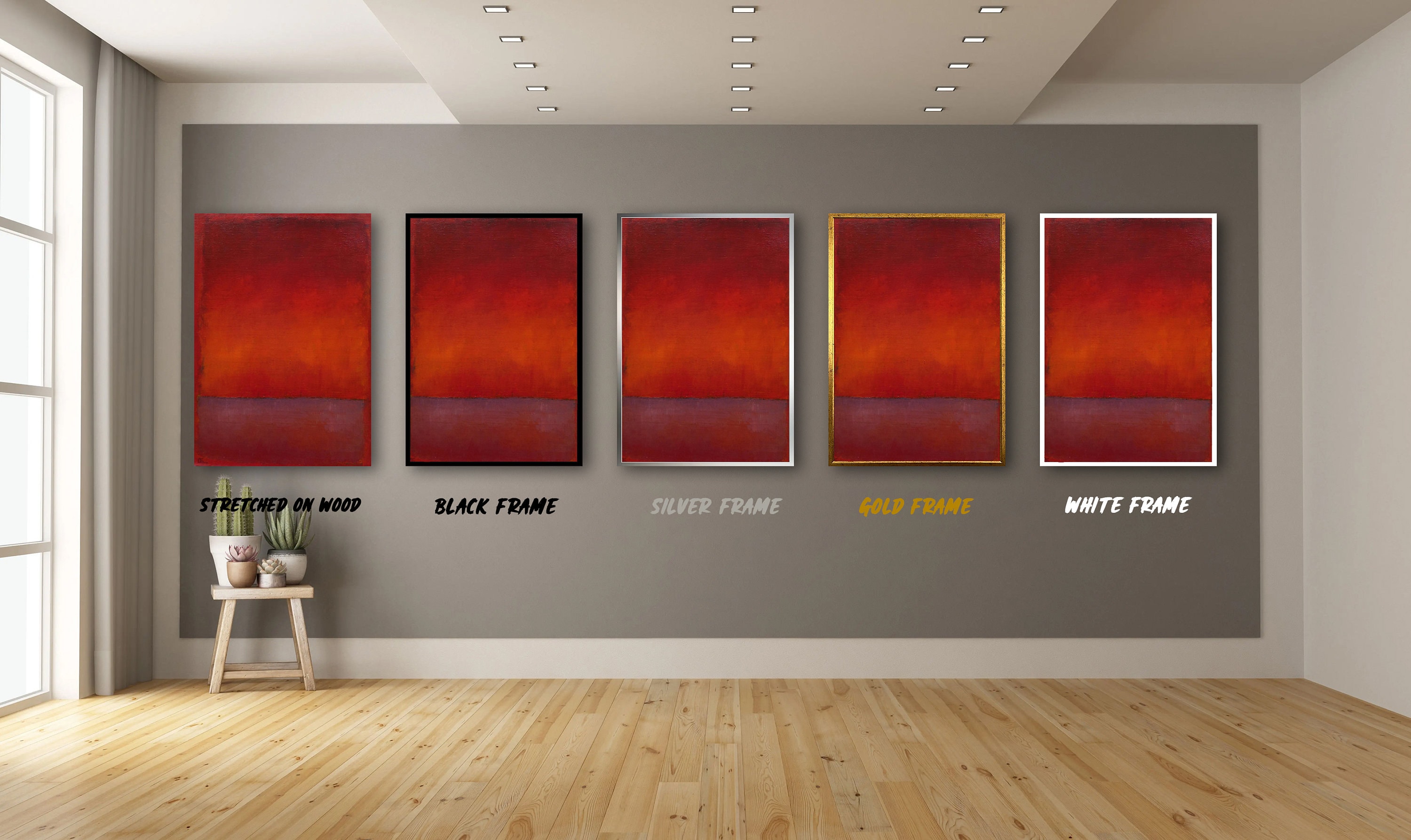 Mark Rothko rote Leinwand Wandkunst, Mark Rothko rote Leinwand Malerei ...