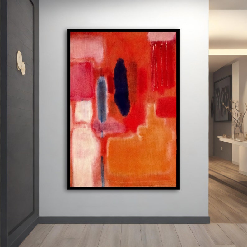 Mark Rothko Red and Orange Canvas Painting Mark Rothko Wall - Etsy