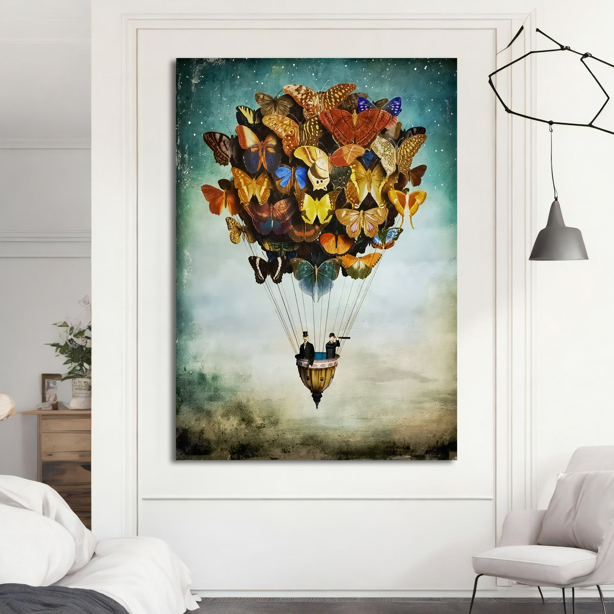 Surreal Butterfly Balloon Canvas Art Surreal Balloon Canvas - Etsy
