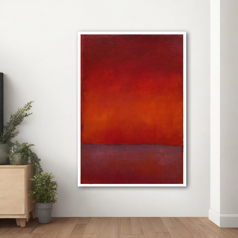 Mark Rothko rote Leinwand Wandkunst, Mark Rothko rote Leinwand Malerei ...