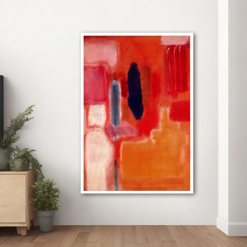 Mark Rothko Red and Orange Canvas Painting Mark Rothko Wall - Etsy