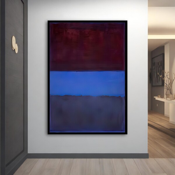Maroon and Blue Wall Art - Etsy
