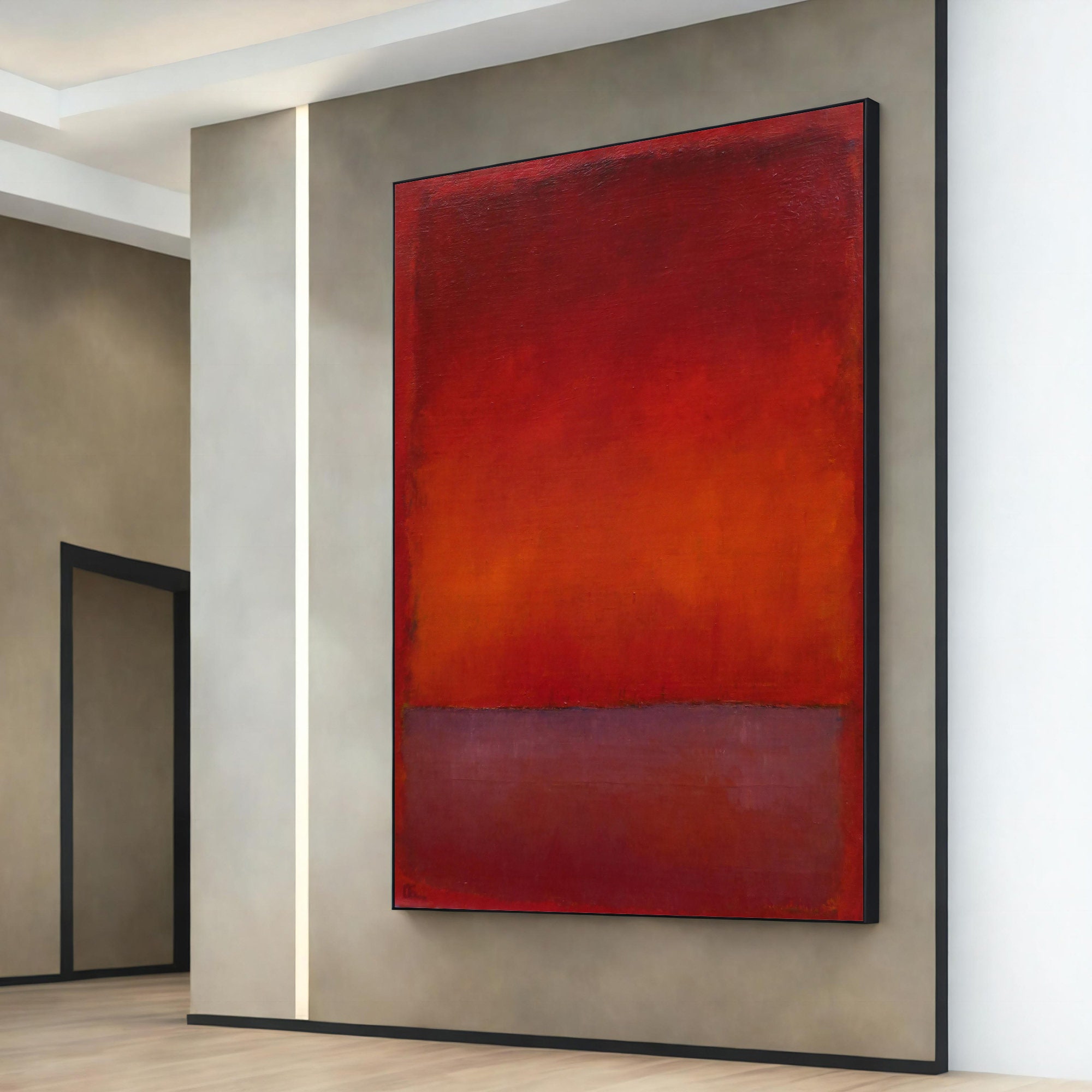 Mark Rothko rote Leinwand Wandkunst, Mark Rothko rote Leinwand Malerei ...